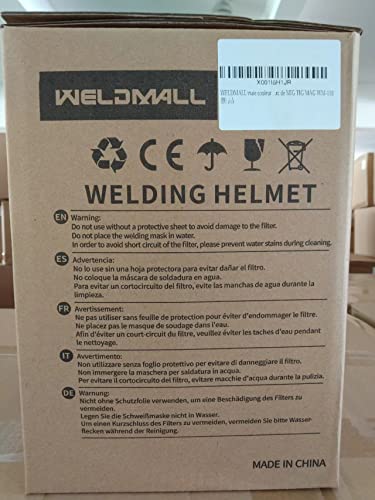 WELDMALL True Color Solar Power Auto Darkening Welding Helmet Welder Hood with Adjustable Shade Range for Mig Tig Arc Sensor Welder Mask WM-110
