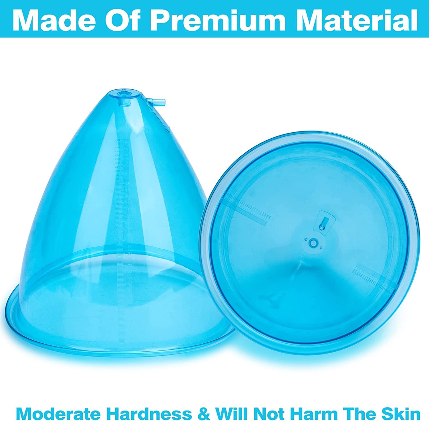 Unsvorns 210ml Vacuum Cups - Vacuum Cupping Machine Accessories - Extra-Large XXXL Vacuum Therapy Butt Suction Cups with Y-Hose
