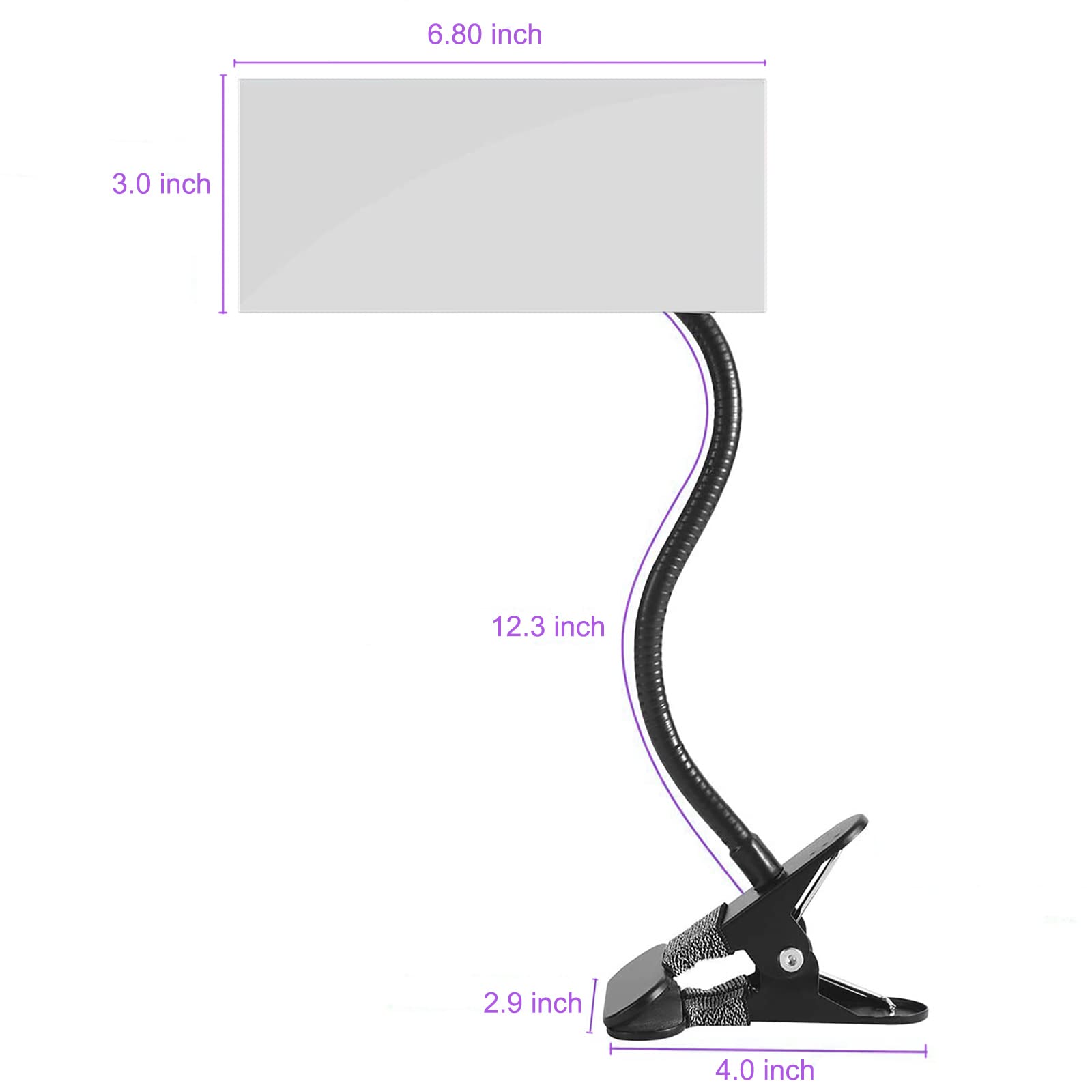 Xxmbbjy Clip On Security Cubicle Convex Mirror, Adjustable Computer Rearview HD Mirror for Office Personal Safety and Security Cabinet Desk Rear View Monitors or Anywhere (6.69" x 2.95", Rectangle)