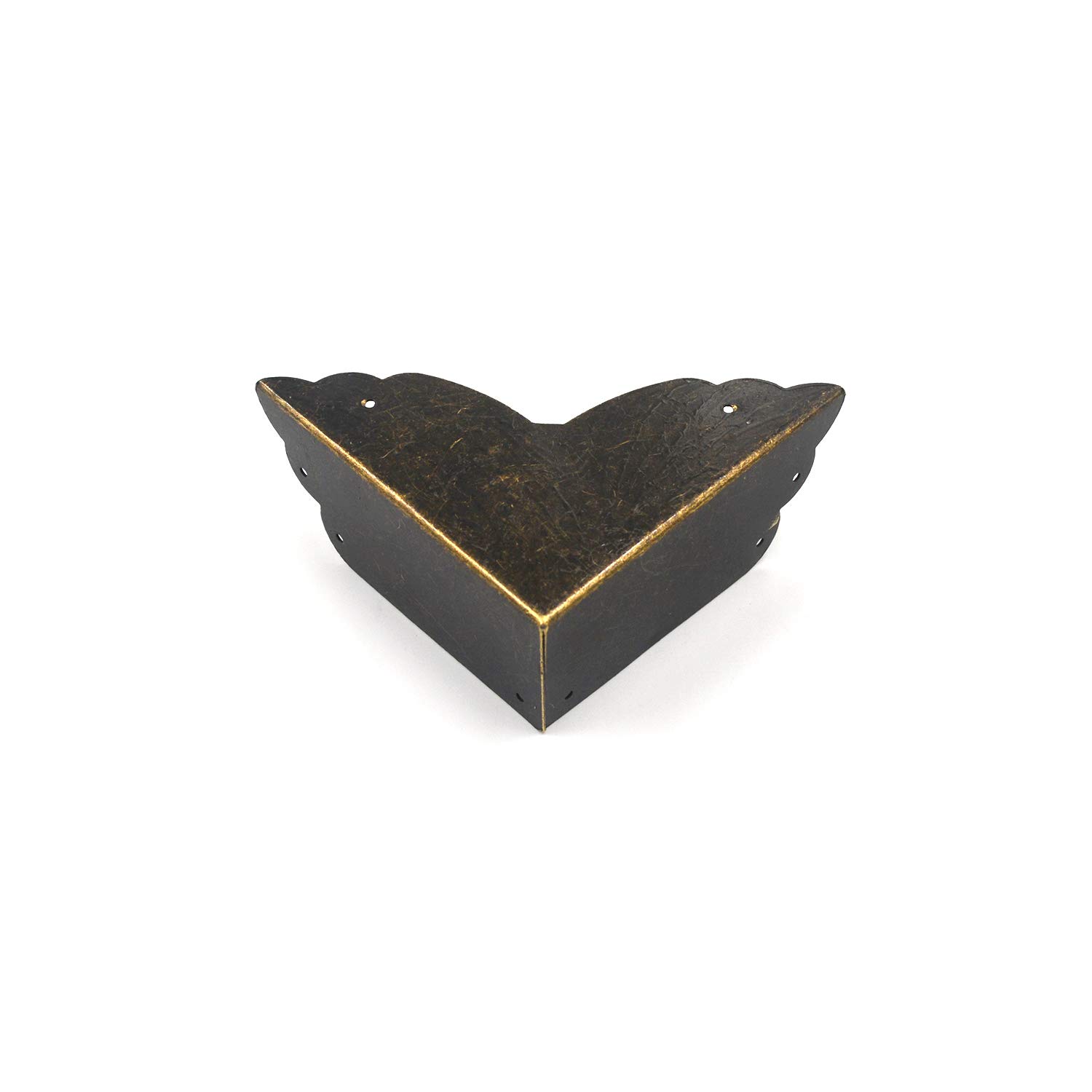 Mcredy Box Corner Corner Protectors Metal Bronze 2.8x2.8x0.8"(LxWxH) Decorative Corner Set of 4