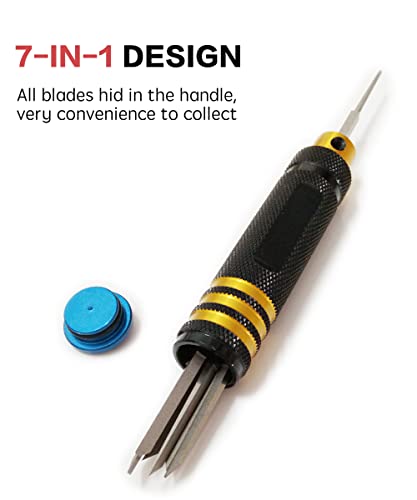VICRAZZE Model Panel Line Scriber Resin Carved Scribe line Hobby Cutting Tool Model Chisel with 7 Blades 0.1/0.2/0.4/0.6/0.8/1.0/2.0mm for Carving Cutting