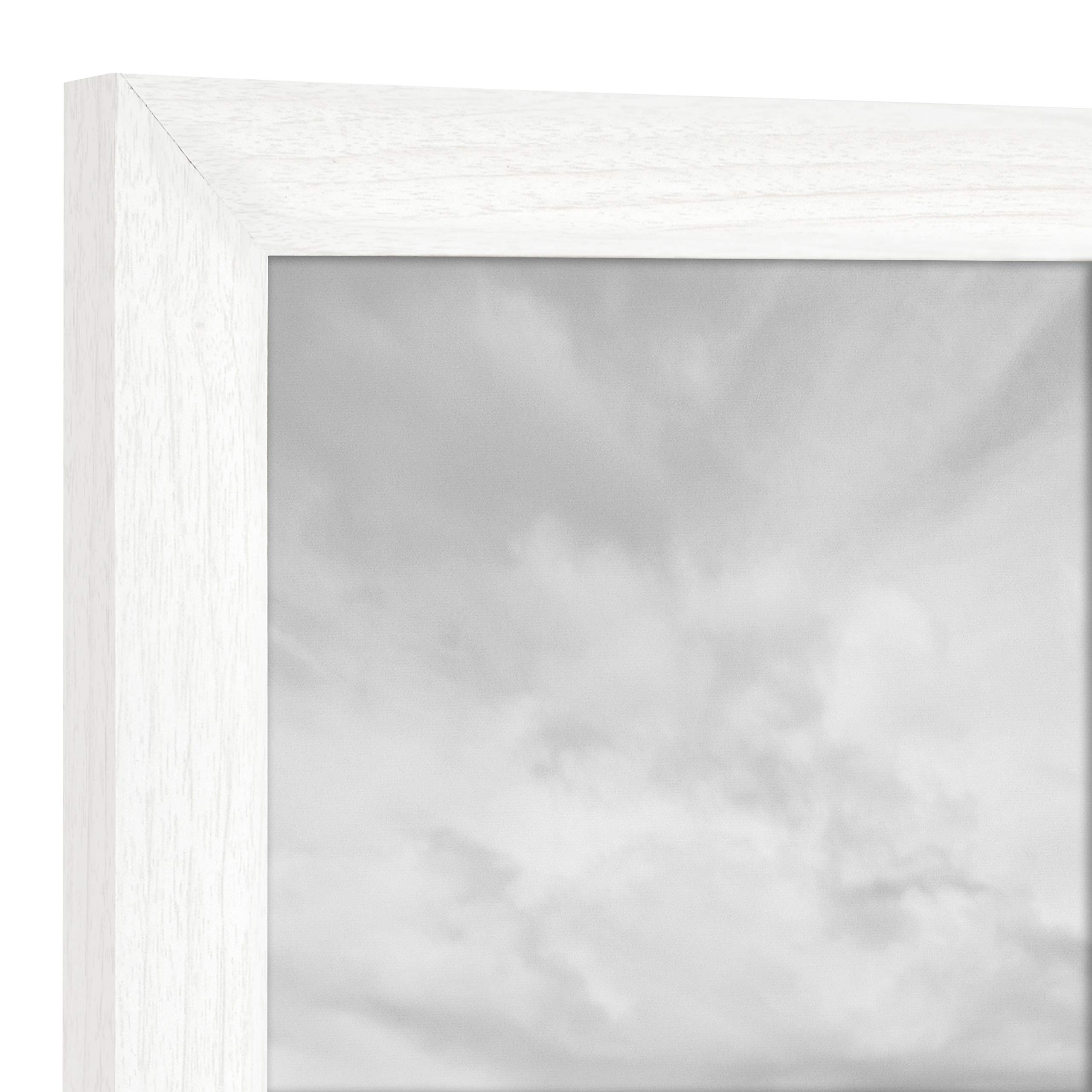 MCS Studio Gallery 8x10 Picture Frame White Woodgrain, Vertical & Horizontal Wall Hanging & Easel for Tapletop Display, Rectangle Photo Frame for Photos, Posters & Art Prints (2-Pack)