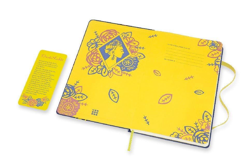 Moleskine Limited Collectors Edition Frida Kahlo, Large, Blue, Plain (5 x 8.25), 8056420853544