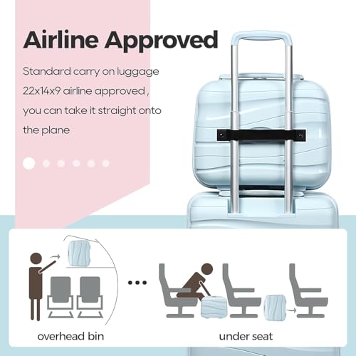 Melalenia Luggage Sets 3 Piece Expandable Suitcase Set, PP Hardshell Suitcase with Spinner Wheels,Lightweight Carry On Luggage with TSA Lock for Women