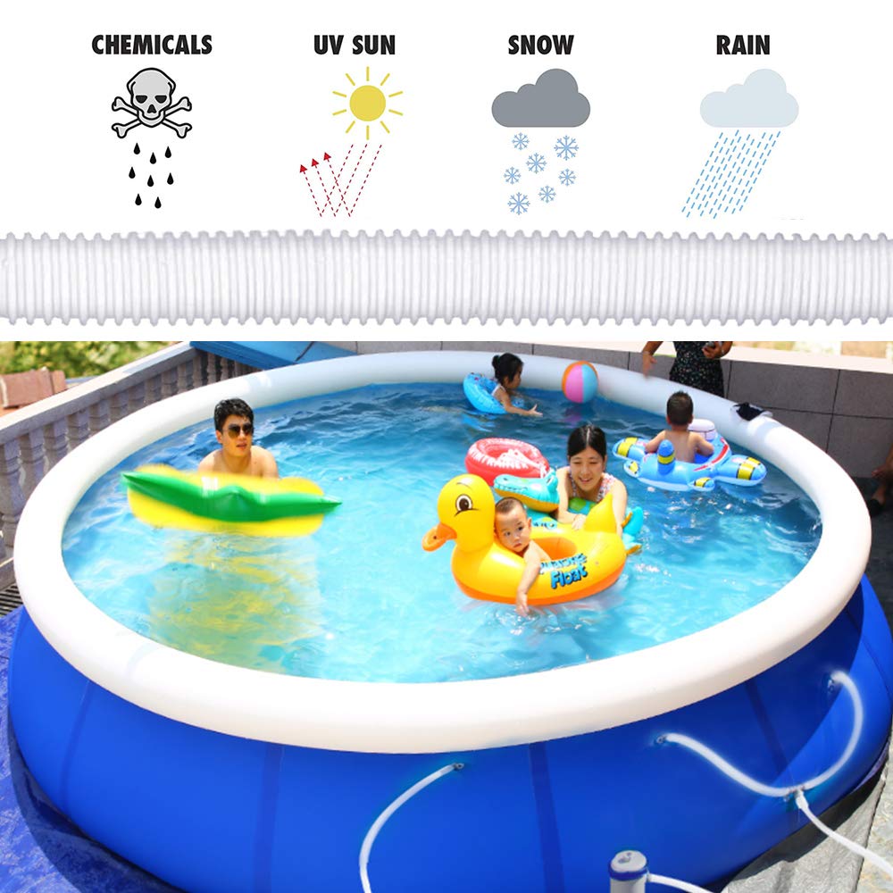 Swimming Pool Replacement Hoses,1.25in Diameter Hoses(2pcs),Premium Quality Kinkproof PE,Pool Filter Replacement Hoses Compatible with Filter Pump 330 GPH, 530 GPH, and 1000 GPH.(59” Length)
