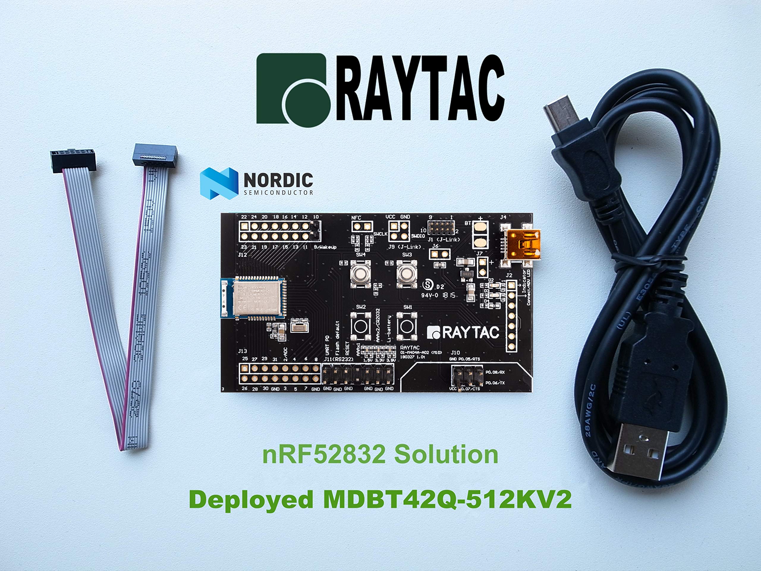 MDBT42Q-DB-32 Nordic nRF52832 Module (MDBT42Q-512KV2 / Chip Antenna / 32 GPIO) Evaluation Board Dev Kit DK Bluetooth ANT+ BT5.2 BT5 FCC IC CE Telec KC RCM SRRC Demo Board