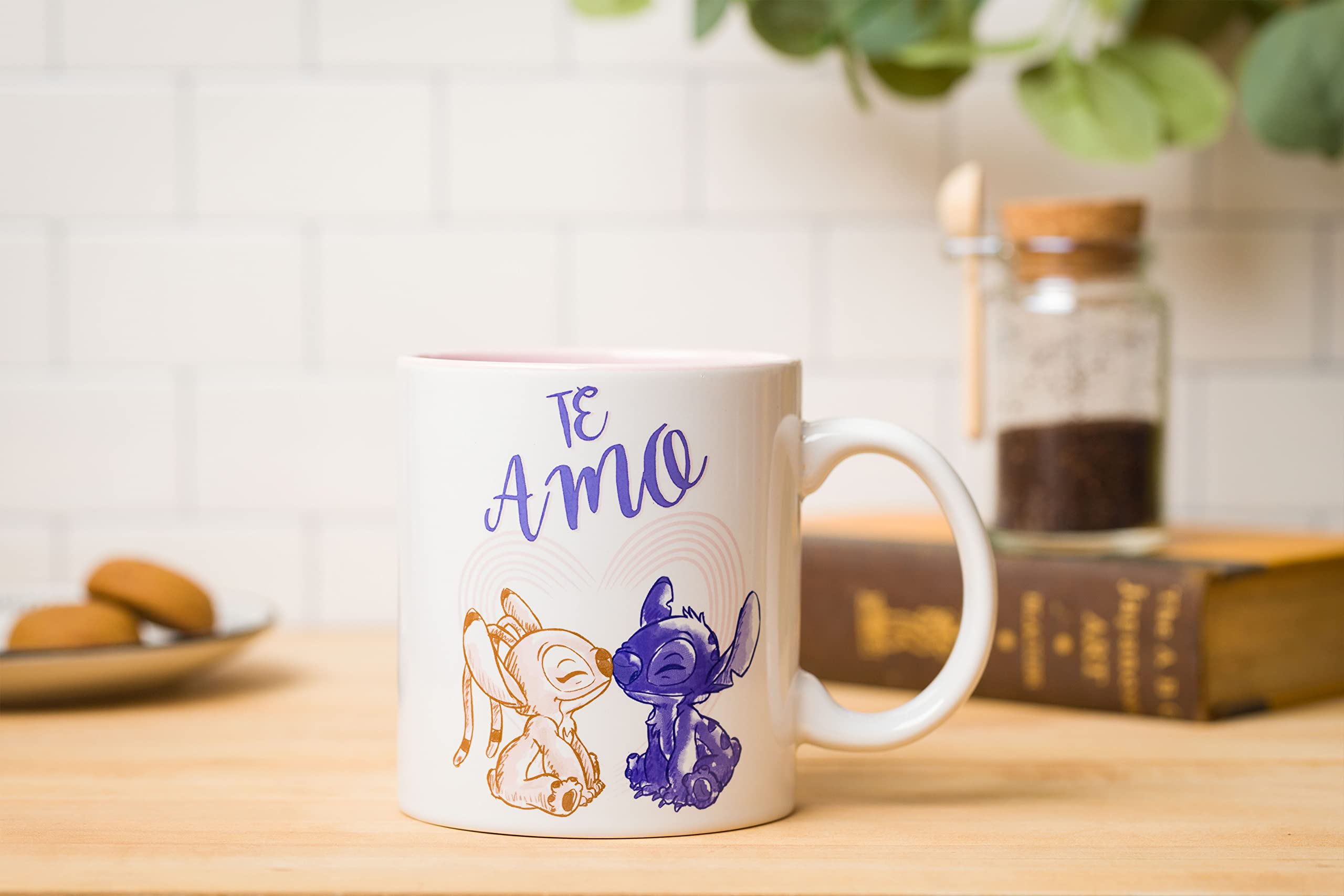 Silver Buffalo Lilo and Stitch Te Amo Ceramic Mug, 20 Ounces