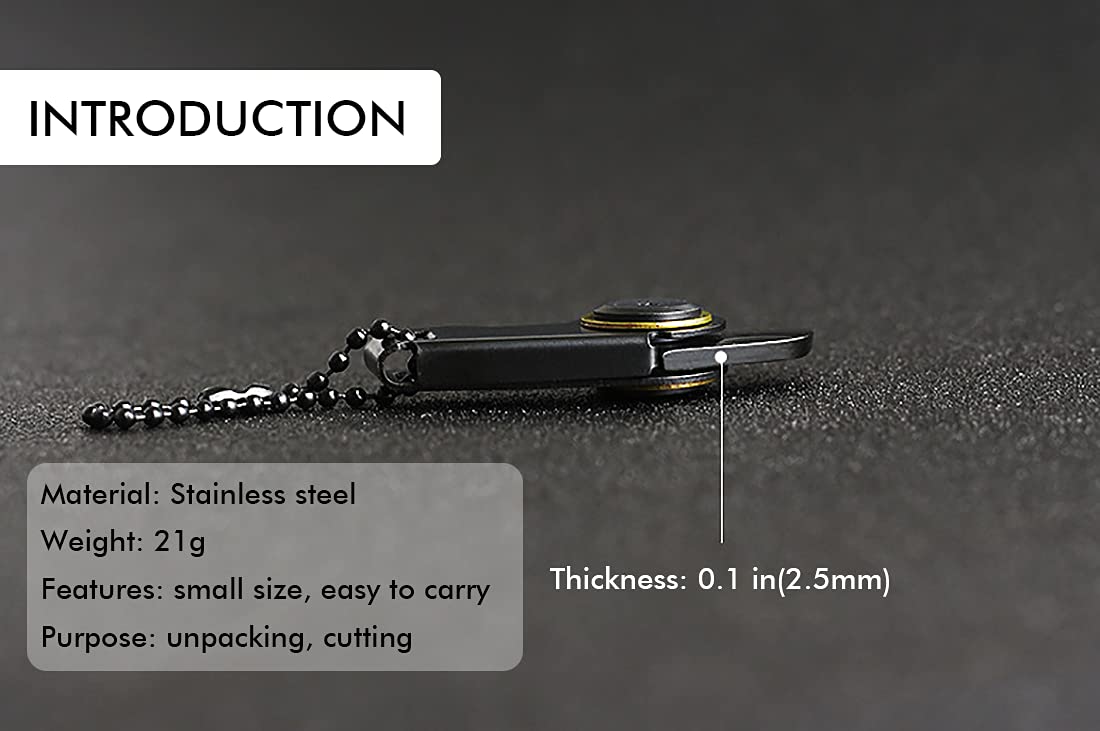 Vittqsuier (2 Packs) Mini Zipper Knife/Outdoor Survival EDC Gadget/Key Chain Pendant Pocket Knife
