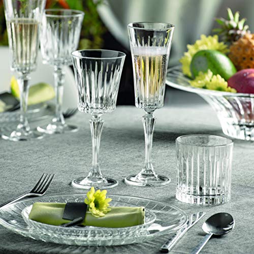 RCR Cristalleria Italiana Crystal Glass Drinkware Set (Water/Wine Goblet (10 oz) - 4 Piece)