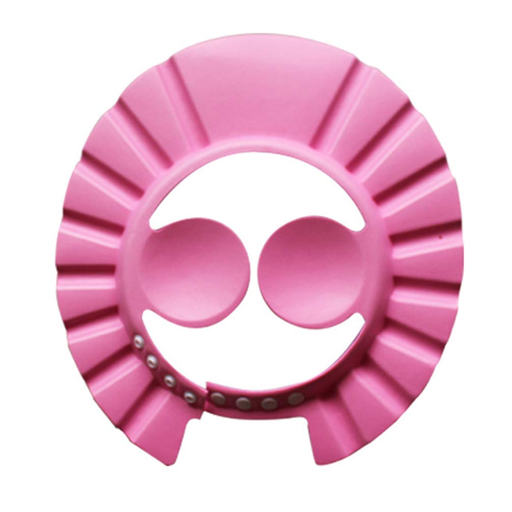 NUOBESTY Bath Cap, Adjustable Durable Waterproof Elastic Ring Hat Shampoo Bath Shower Cap Wash Hair Shield Direct Visor Caps for Kids Toddler Baby Newborn - 6Pcs