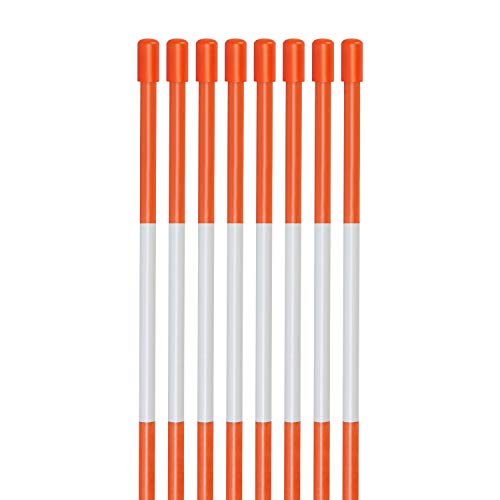 YOHEER Driveway Markers, 32 PCS Snow Stakes 5/16" Snow Poles with White Reflective Film , Snow Plow Markers, Snow Poles
