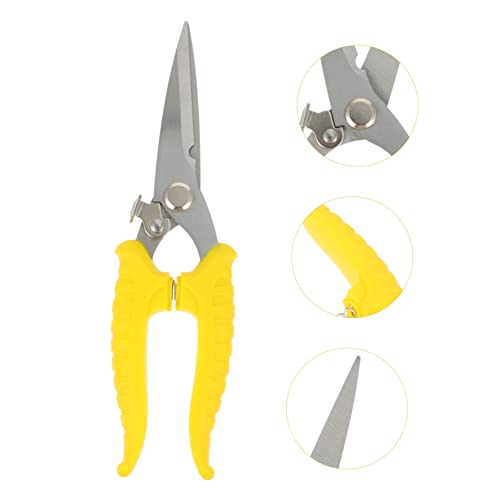 VILLFUL 1pc Pruning Shears Pruners Bonsai Cutters Gardening Trimming Tool Labor Saving Scissor Gardening Tool Yard Pruning Tools Gardening Supplies Jagged Stainless Steel