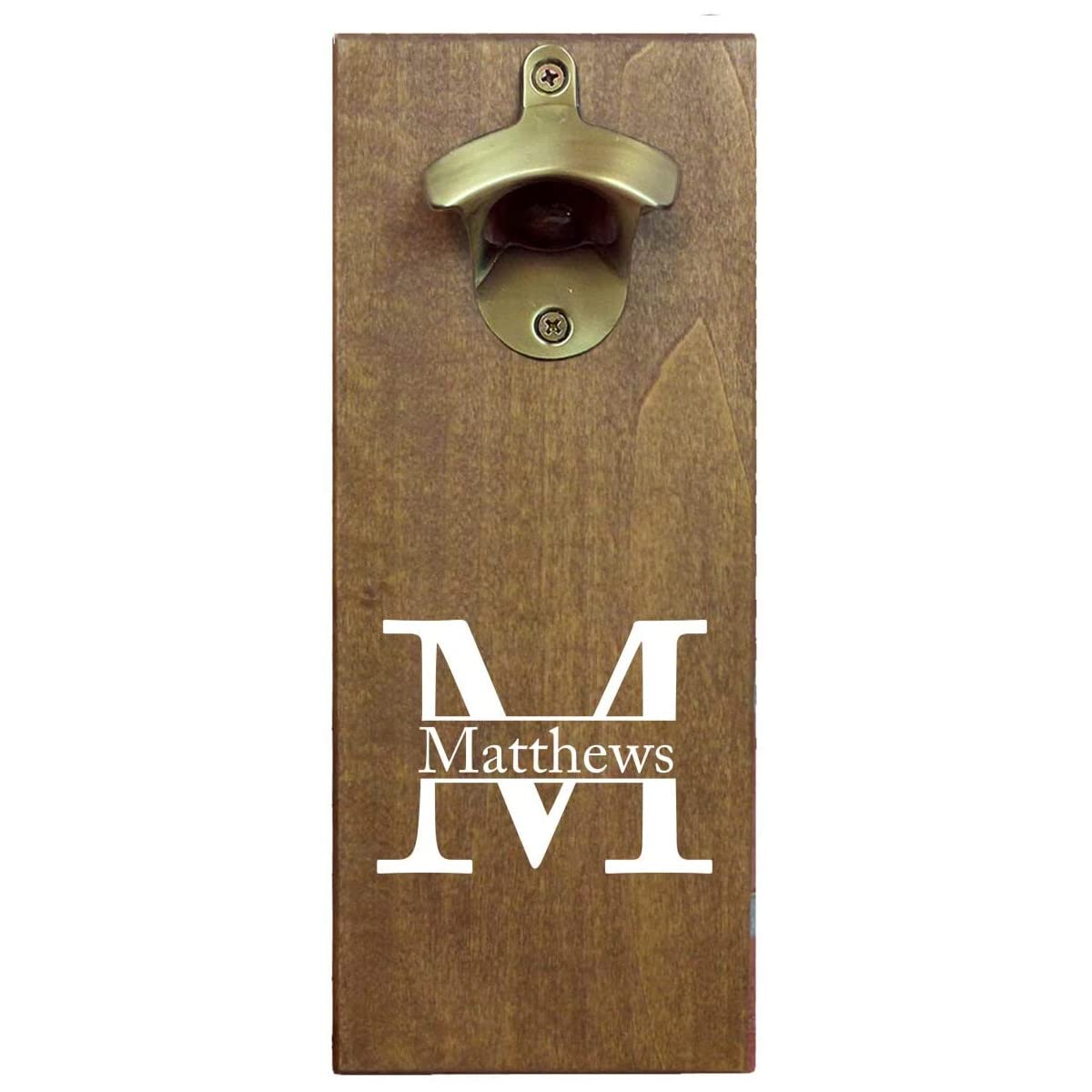 Torched Personalized Magnetic Beer Bottle Opener with Cap Catcher | Wall Mounted Bottle Opener Refrigerator Magnet | Makes a Great Customized Gift for Men, Beer Lovers, and Collectors