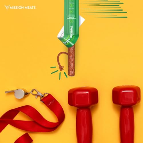 Mission Meats Grass Fed Beef Sticks β Sugar Free Beef Sticks, Gluten Free, Paleo, Keto Meat Sticks, Individually Wrapped, 1oz (Original, Pack of 24)