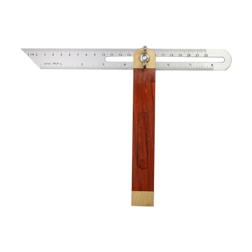 T Tulead 22cm/8.66" T-Bevel Gauge Activity Angle Ruler Protractor Sliding Square Carpenter Measuring Tape 360 Degree Adjustable High Precision T Bevel Angle Finder with Wood Handle