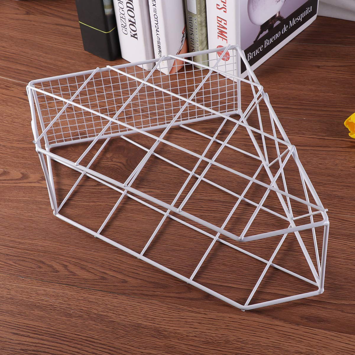 NUOBESTY Bookshelf for Office File Racks for Desktop Magazine File Holder Jewelry Organizer Hanger Desktop Organizer Magazine Stand Desk Accessories Storage Book Shelf White