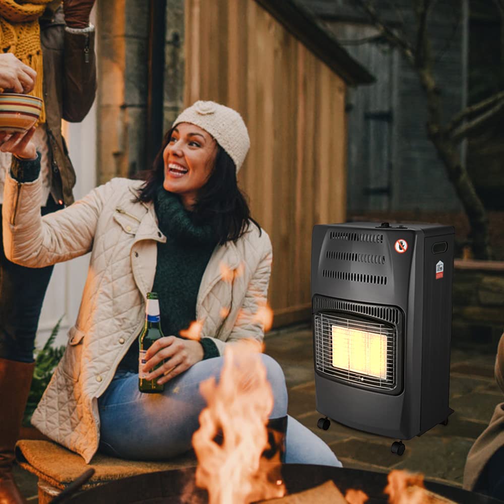 Vivicreate Patio Heater, Gas Heater, Propane Gas Heater, Outdoor Heater, Garage Heater, Work Heater (Black)