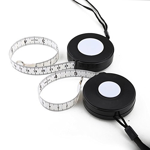 WIN TAPE 80'' / 205 CM Black Retractable Tape Measure with Black Rope
