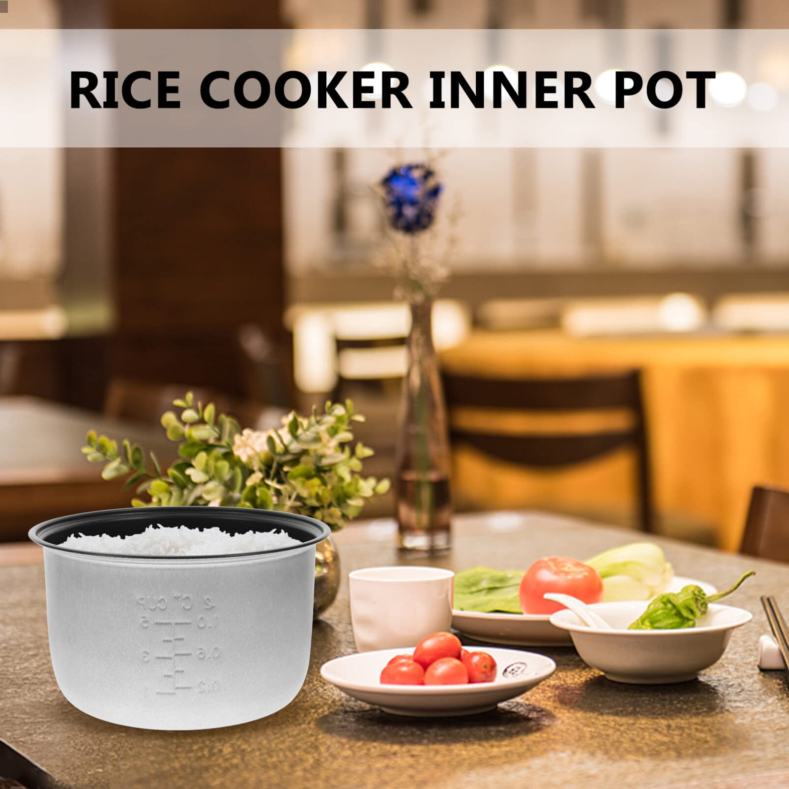 Rice Cooker Pot Inner Tank Alloy Pot Replacement Insert Liner Accessory for Rice Cooker Traditional Rice Cooker Bowl 2L