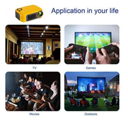 Mini Handheld Projector,Mini Portable Projector Household Projector (Orange Black)