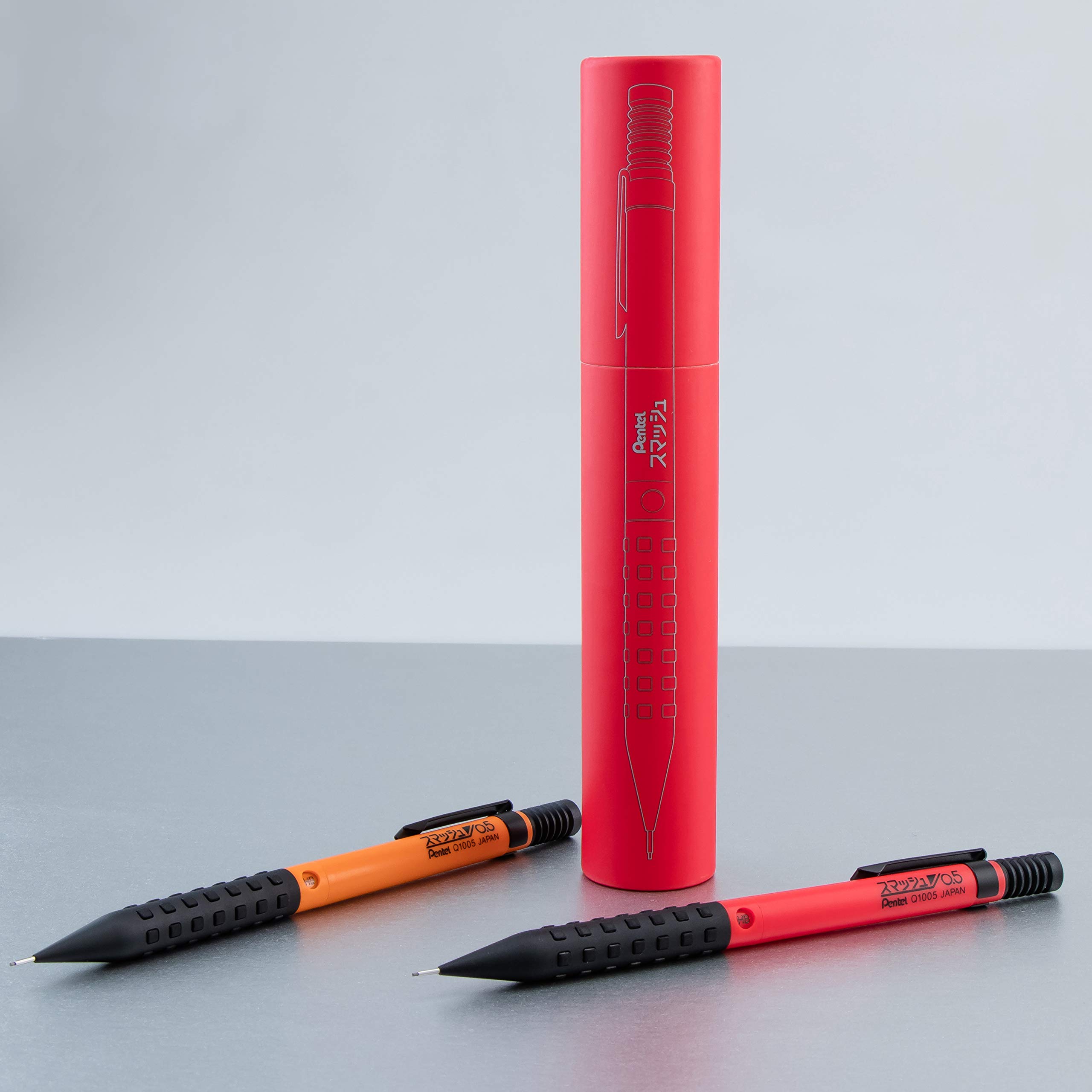 Pentel Smash Drafting Mechanical Pencil (0.5mm) - Special Edition Red Accents w/Tube (Q1005LAB-TB)