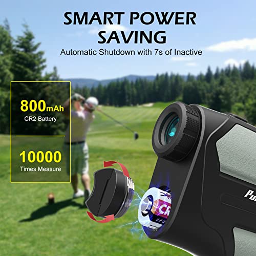 PulsNell Golf Rangefinder with Slope, 650 Yards Laser Golf Range Finder Golfing with 5 Modes, 6X Magnification, Flag Lock & Vibration, Continuous Scan, Speed, for Golf & Hunting, Free Battery