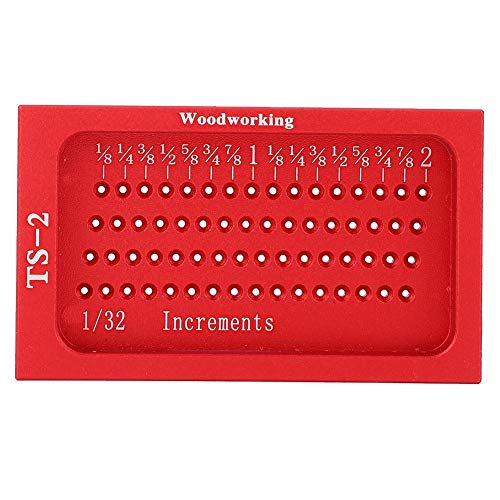 YWBL-WH TS-2 Woodworking Cross Calibration Ruler, British System T Type Scribing Marking Gauge Linear Measurement Tool