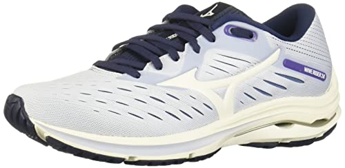 Mizuno Women's Wave Rider 24, Arctic Ice/Snow White, 9.5 B US