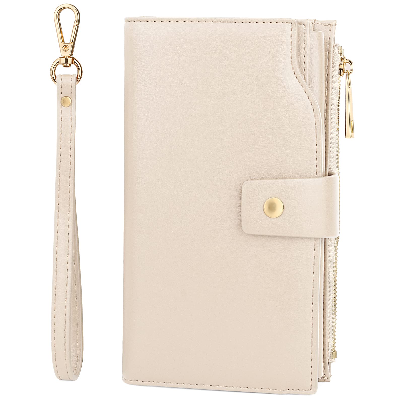 Uromee Wallet Women Vegan Leather RFID Blocking Large Ladies Wristlet Purse Card Holder Organizer Clutch