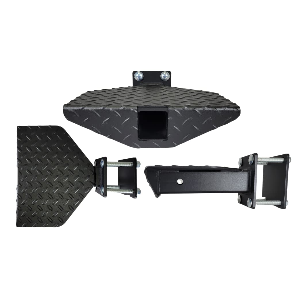Premium U.S.A. Steel Boat Trailer Step - F&F Steel Design - Fits 2" x 4" Trailer Frames β Professional Powder Coated Boat Trailer Step β Textured Black β Boat Accessibility Step