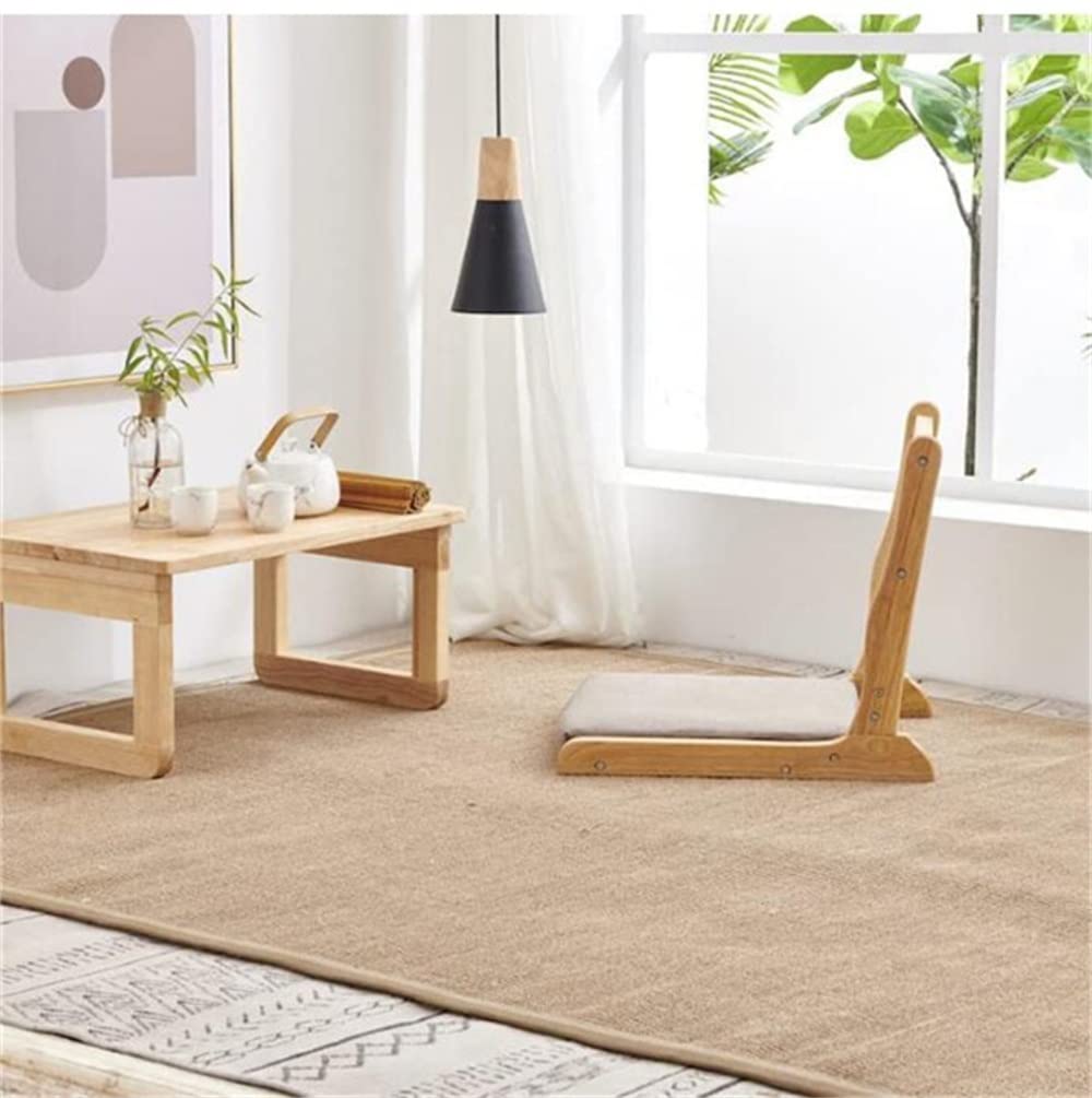 WYKDD Tatami Chair with Back Support Meditation Floor Seating for Living Room Balcony Foldable Portable Legless