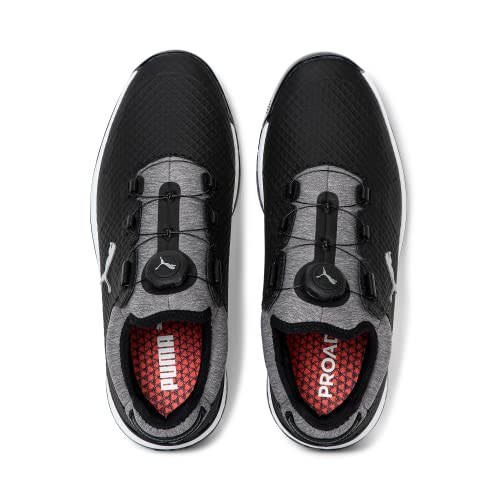 Puma Golf Men's Proadapt Alphacat Disc Golf Shoe, Puma Black/Puma Silver/Quiet Shade, 11