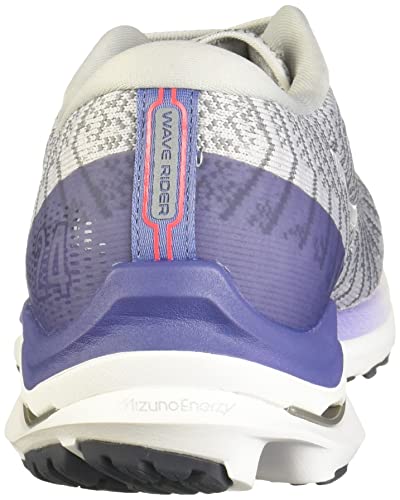 Mizuno womens Wave Rider 24 Waveknit Running Shoe, Lunar Rock-white, 7.5 US
