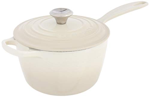 Le Creuset Enameled Cast Iron Signature Saucepan, 2.25 qt., Meringue