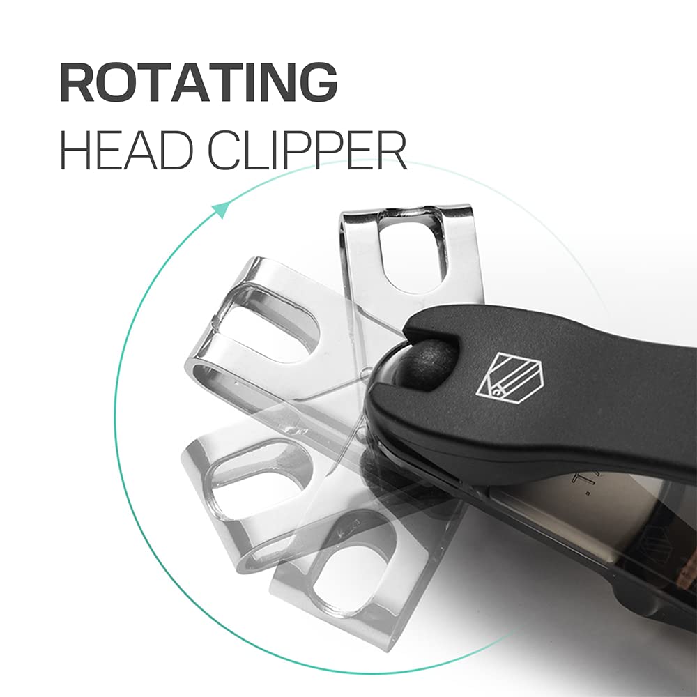 Nail Clippers, Steinder® Easy 360 Rotation Nail Clippers SET Made in Korea/cortauñas cortaúñas de manos y pies/Gift for Men & Women Convenient Senior for Thick Toe nail.