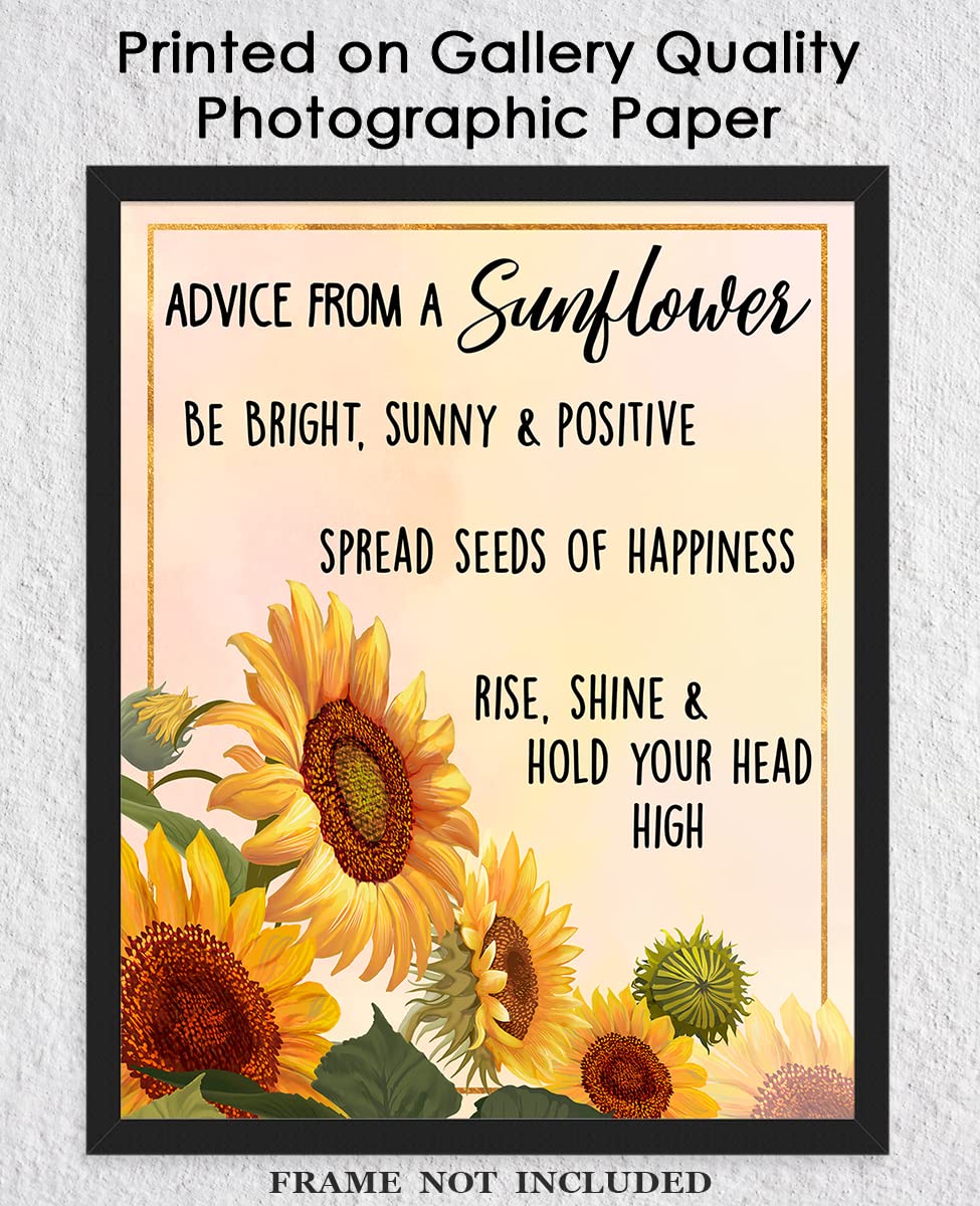 Motivational Wall Art Office Decor for Men & Women: "Hold Your Head" High 8x10 Inspirational, Motivational Poster & Positive Affirmations Wall Decor for Kids