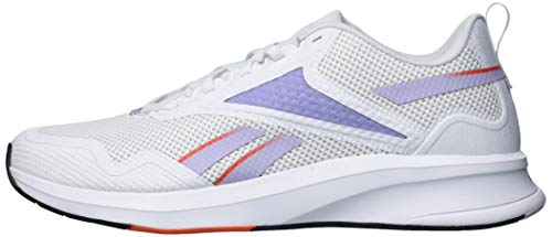Reebok womens FUSIUM RUN LITE,White/Black/vivid orange,8 M US
