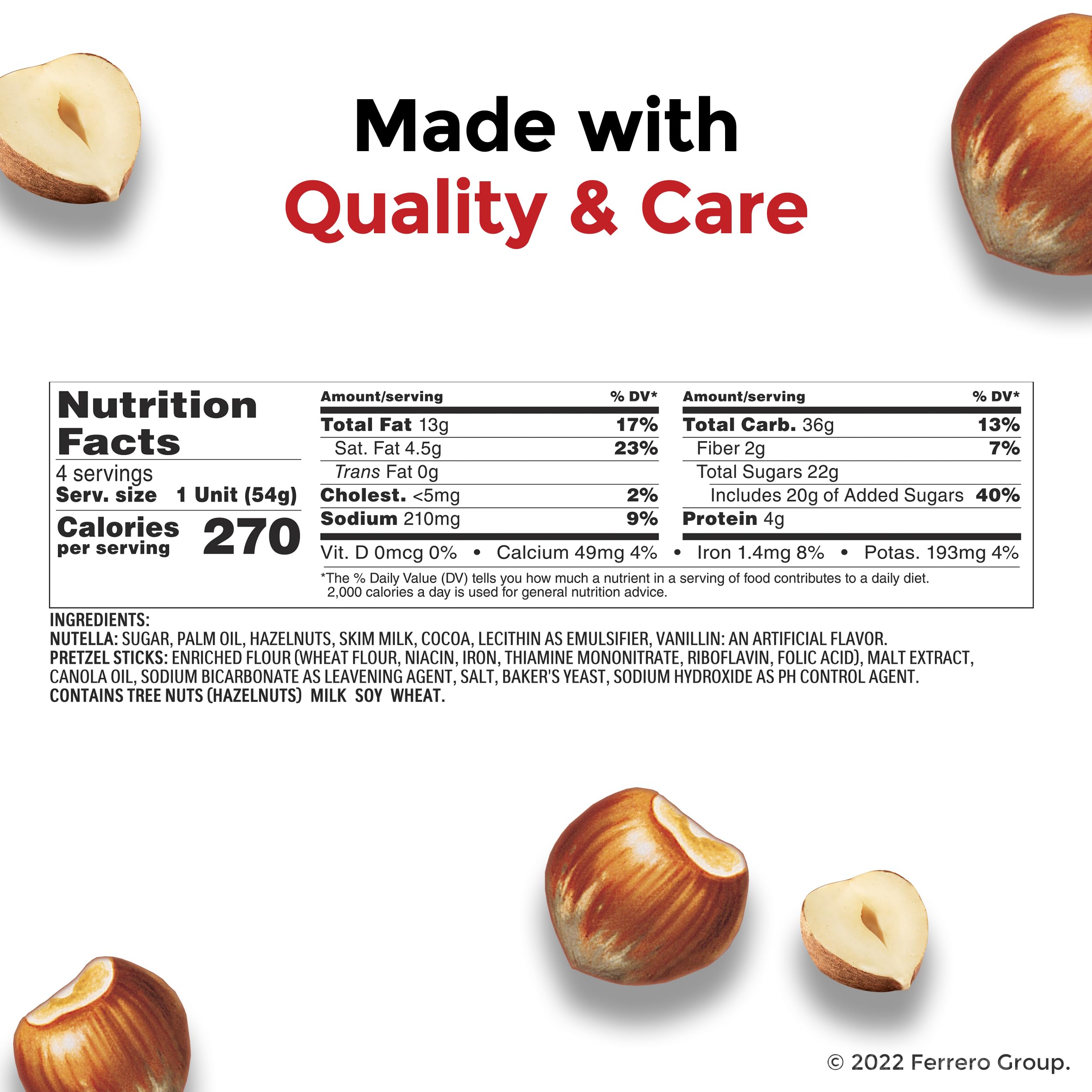 Nutella & GO! Bulk 12 Pack, Hazelnut And Cocoa Spread With Pretzel Sticks, Snack Cups, 1.9 Oz Each