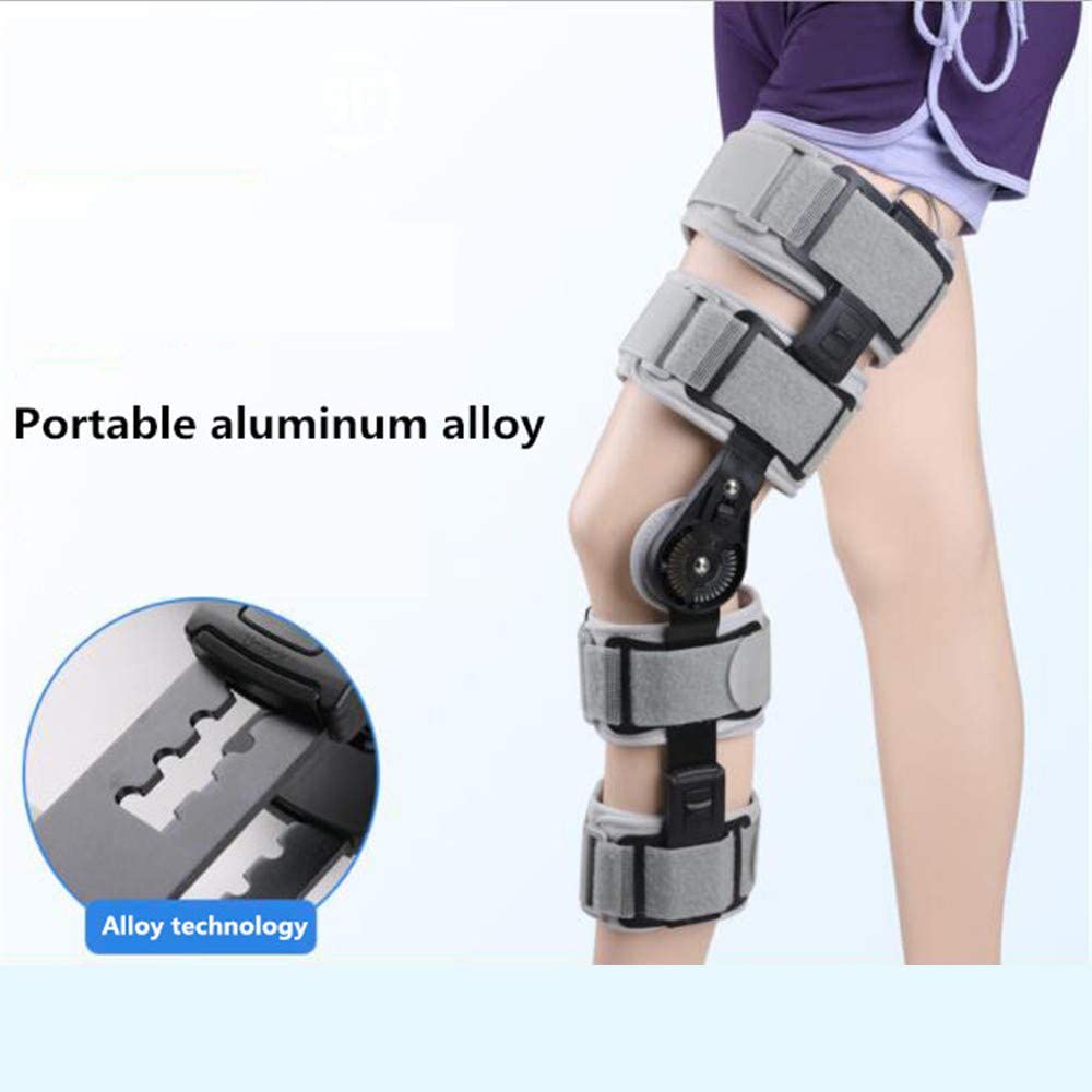 PHASFBJ Knee Joint Fixation Bracket, Adjustable Knee Brace Fracture Rehabilitation Knee Orthosis Support Splint Stabilizer Wrap Sprain Post-Op Meniscus Injury,Ordinary(universal)