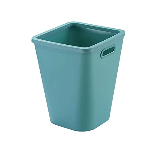MYRRHE Cans, Trash can Kitchen Toilet Bathroom Large Office Living Room Trash can Press Circle Paper Basket (Color : Green, Size : Medium)