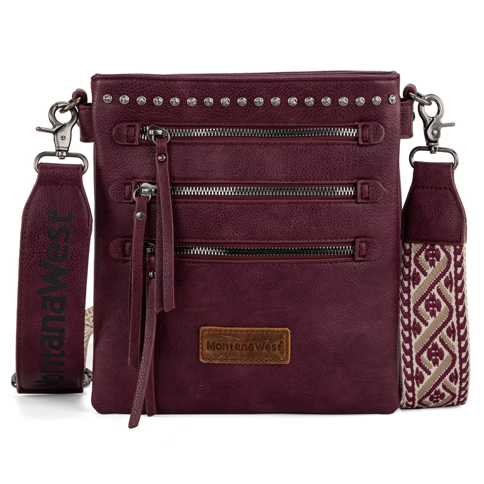 Montana West Crossbody Purses and Handbags for Women, Medium Size Double Compartments with Adjustable Guitar Strap MWC-H185NY