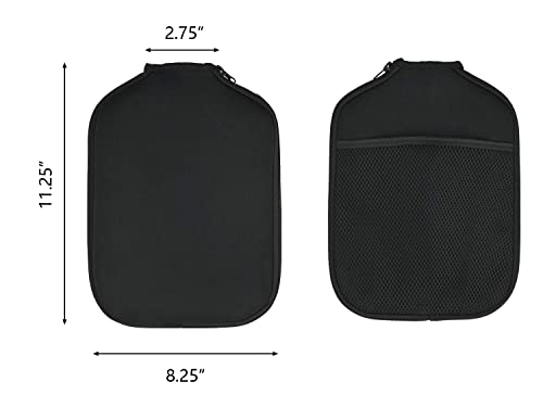 YTYKINOY Pack of 2 Neoprene Pickleball Paddle Cover Pickleball Racket Sleeve (Black)
