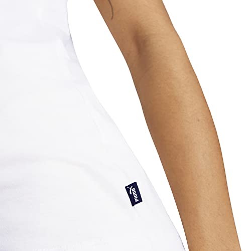 PUMA Women's Essentials Tank, White, Large