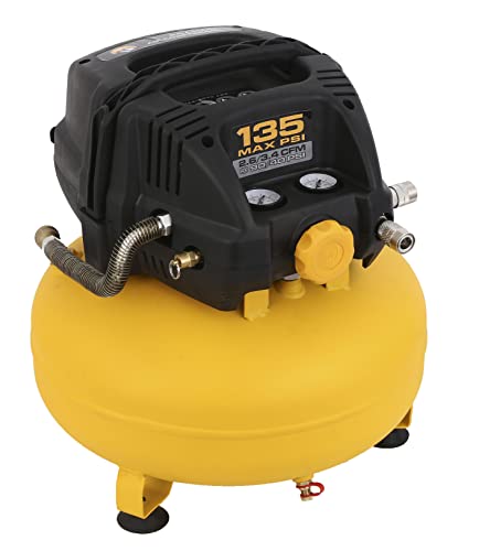 ZaraApex Pancake Portable Electric Oil Free Air Compressor with two couplers, 6 Gallon, 135 PSI