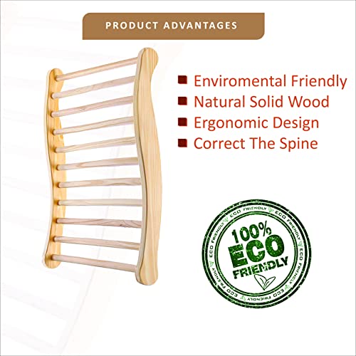 Zatiki Wooden Sauna Backrest β S-Shape Ergonomic Sauna Chair with Backrest for Traditional & Infrared Sauna Support Headrest Sauna Accessories β Spruce Wood Sauna Bench