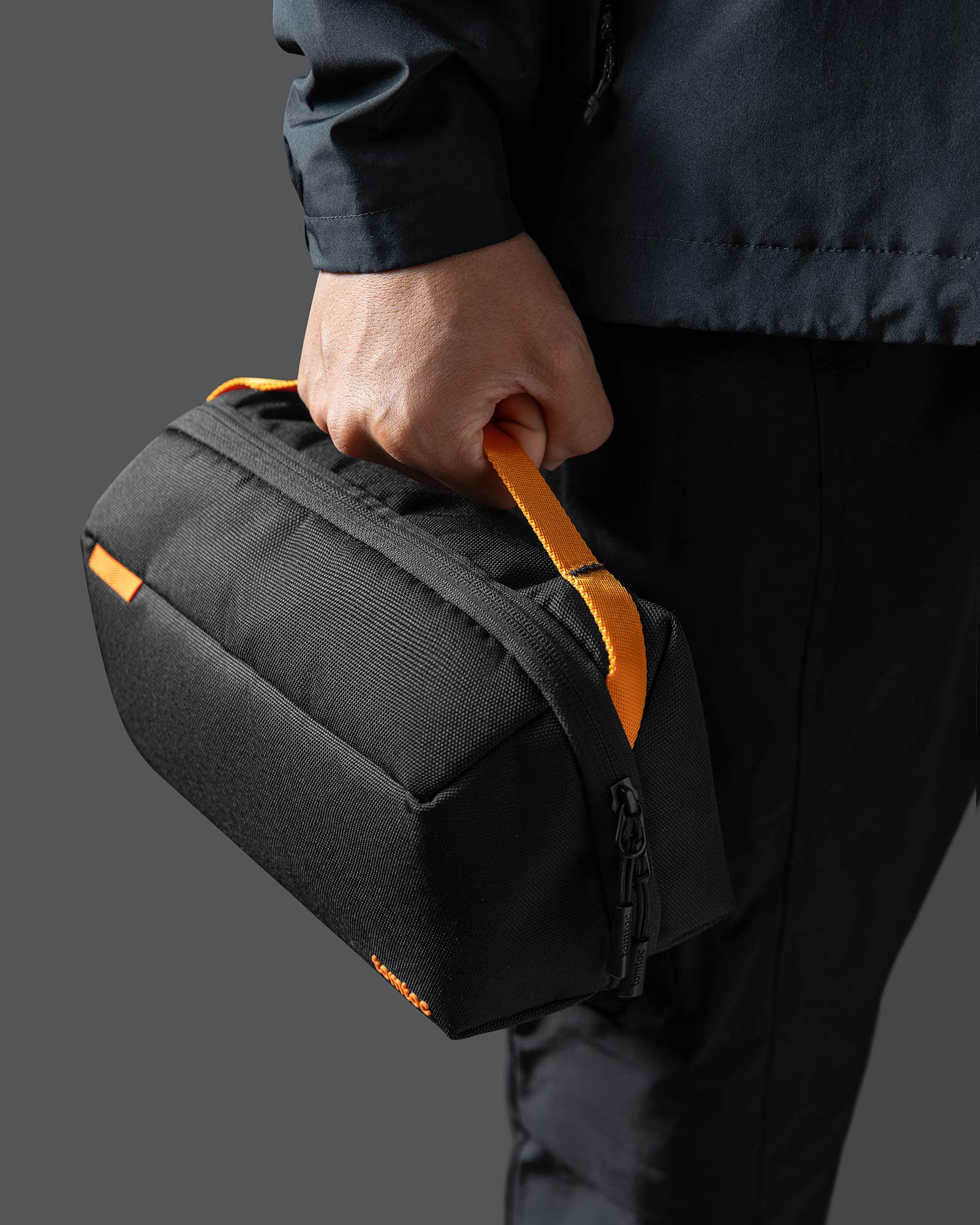 tomtoc Carrying Bag for Nintendo Switch/ OLED, Protective Large Capacity, with 20 Game Card Slots, Travel Storage Pouch, Electronics Accessory Organizer, Travel-Friendly-Handle