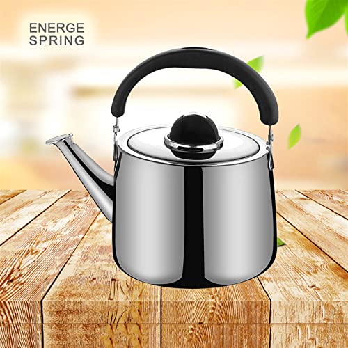 MMSEKT Camping Kettle Thickened whistle kettle stainless steel fast heating kettle household teapot
