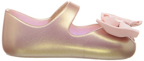 Mini Melissa Baby-Girl's My First Mary Jane, Metallic/Pink, 3 M US Infant