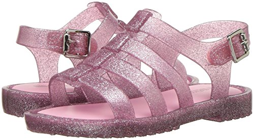 Mini Melissa Baby-Girl's Mini Flox Ballet Flat, Pink Candy Glitter, 5 M US Toddler