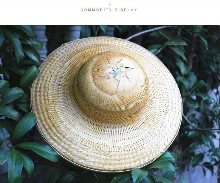 SPWGEDBS Handmade Hat Hat Men's Pointed Straw Hat Women's Rainproof and Sun Protection (Color : A, Size : 40cm) (Color : A, Size : 40cm)